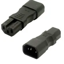 C14 to C15 Power Adapter - High-Temperature IEC Connector Converter ...